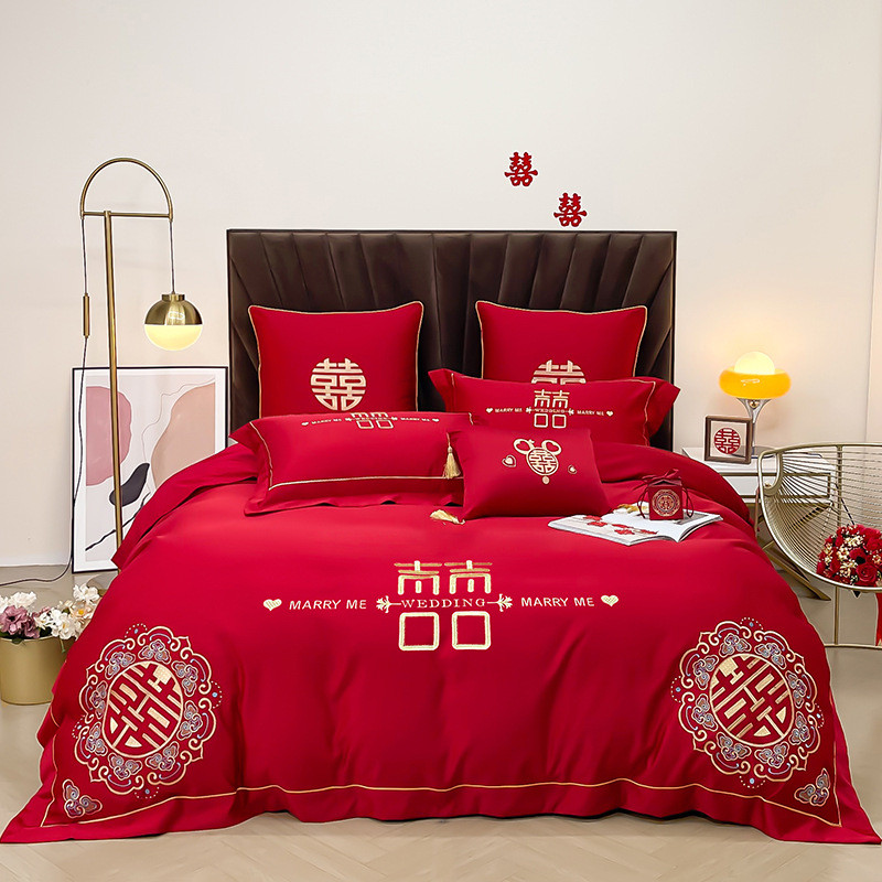 Red wedding bedding store