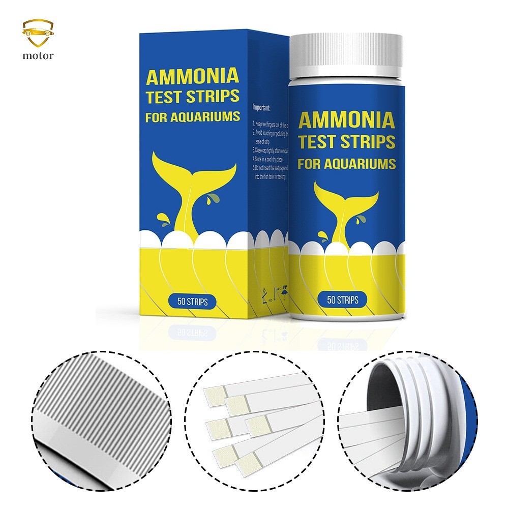 50pcs Ammonia Nitrogen Quick Water Quality Test Paper Kit for Aquarium ...