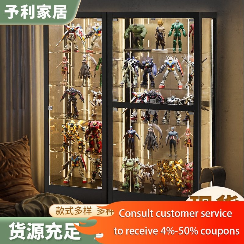Four-Side Glass Hand Cabinet Lego Display Cabinet Wine Cabinet Showcase ...