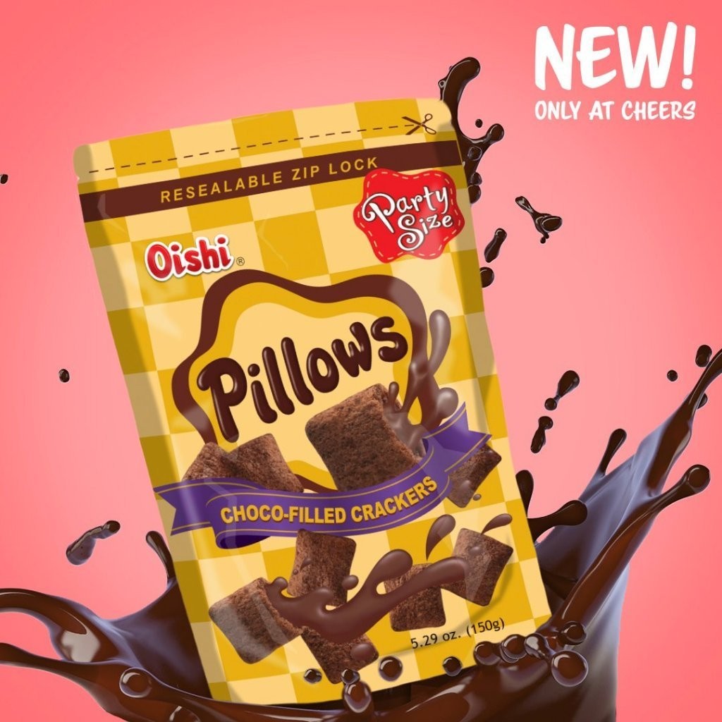 SG Local - Oishi Pillows Filled Crackers Chocolate-150g | Shopee Singapore