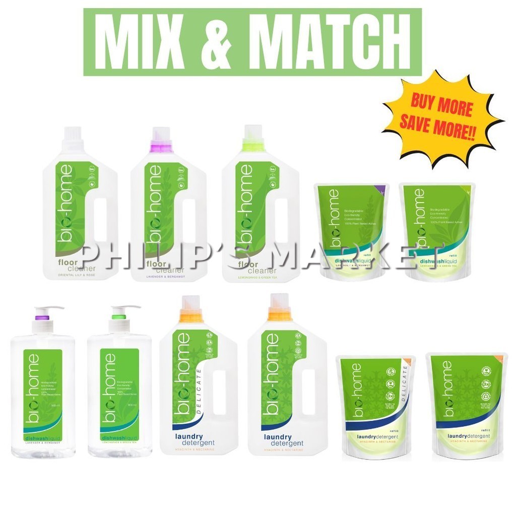 (Bundle Deals) Bio-home Floor Cleaner Laudry Detergent Dishwashing ...