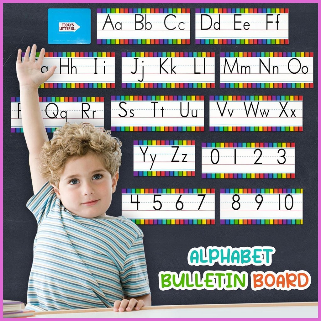 Alphabet Bulletin Cards Wall Decorations Alphabet Display Set Bulletin ...