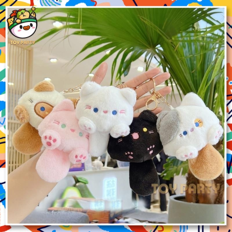 【⭐24h⭐Cat keychain】cat plushie cartoon keychain plush Korean style cat ...
