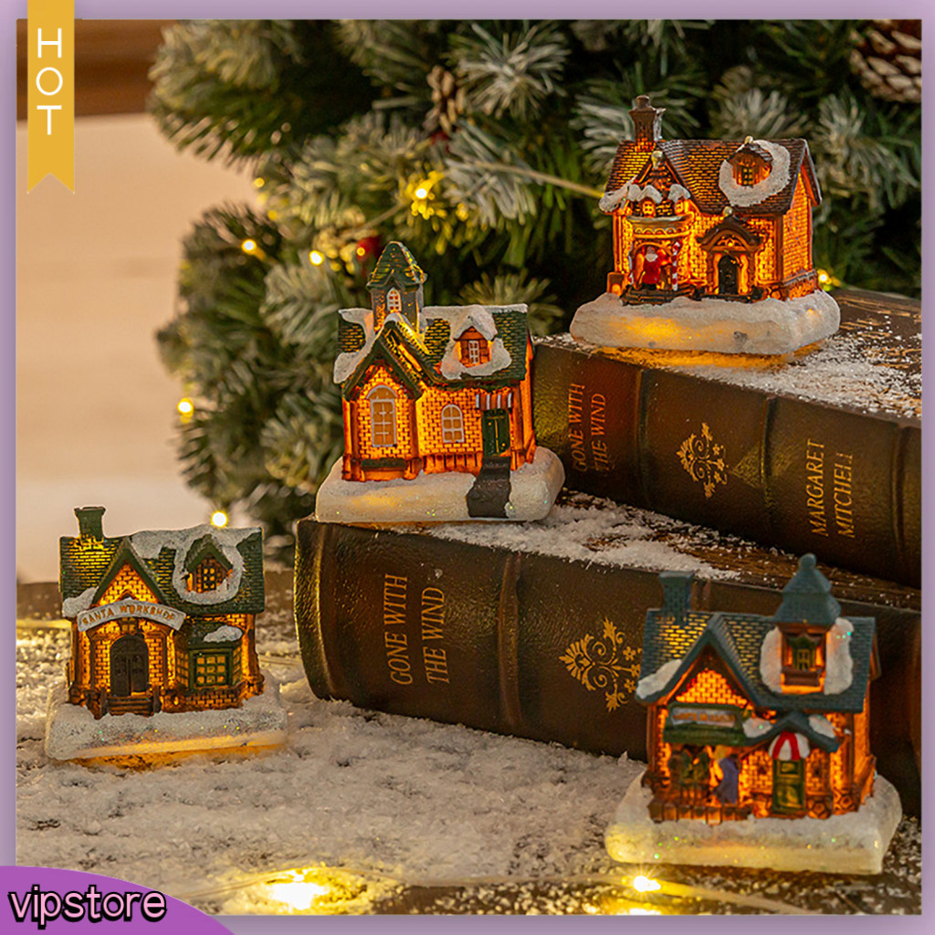 (VIP) Miniature Christmas Village Set Battery Powered Christmas ...