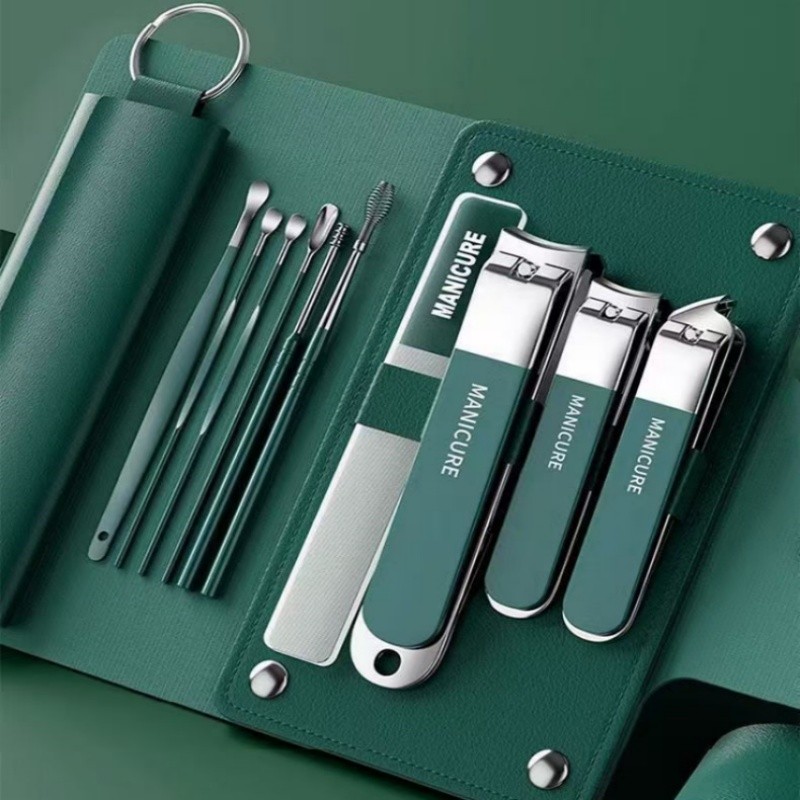 10Pcs/set Professional Nail Clipper Set Portable Nail Scissors ...