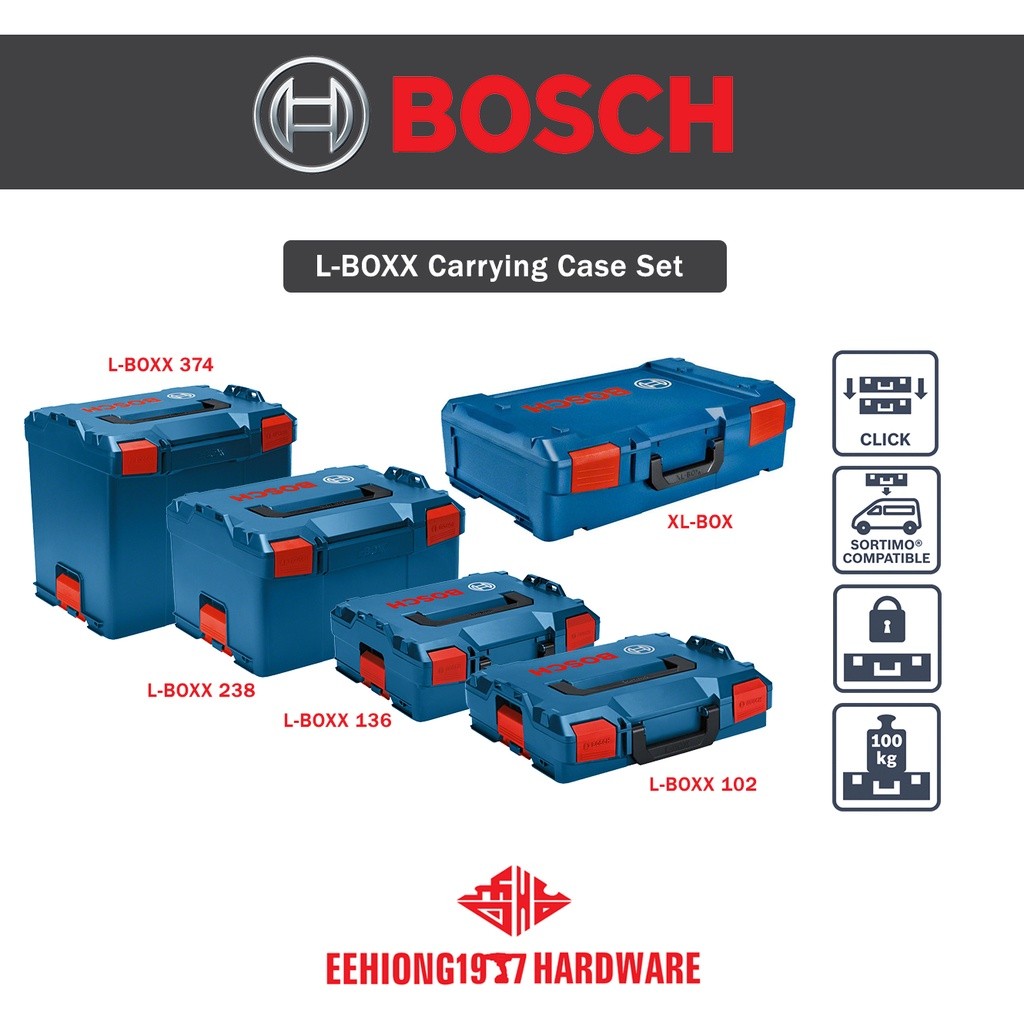 MESIN BOSCH L-BOXX 102 136 238 374 LBOXX L BOXX Carrying Case Tool Box ...