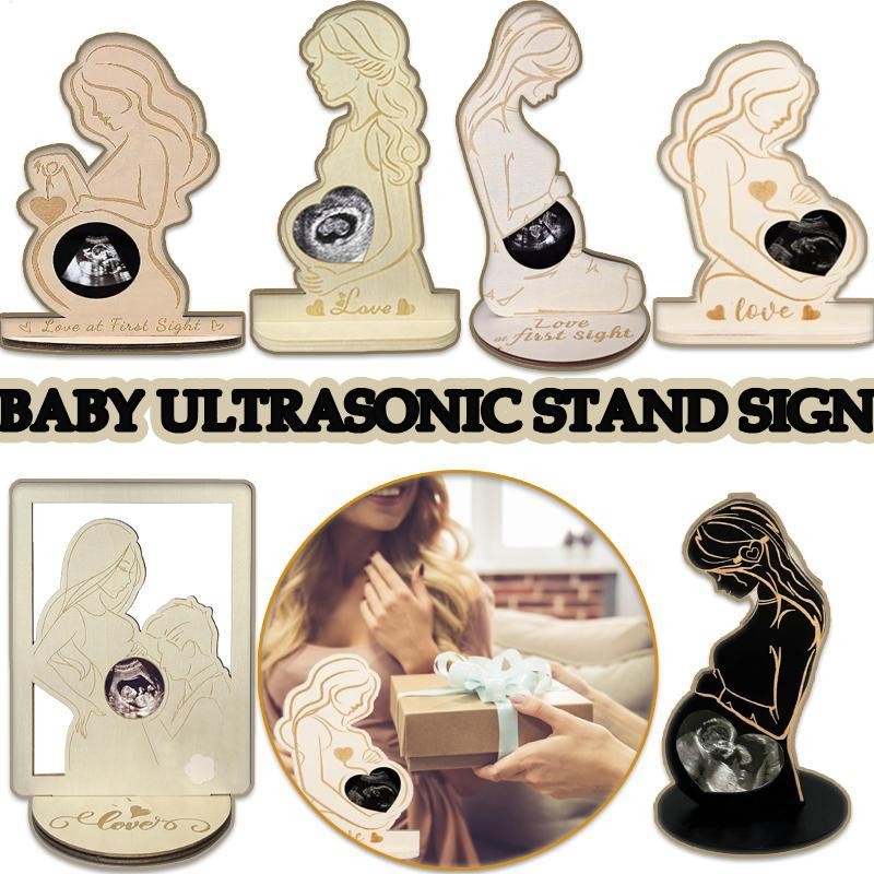 Ultrasound Photo Frame baby ultrasonic stand sign Handmade DIY Wooden ...