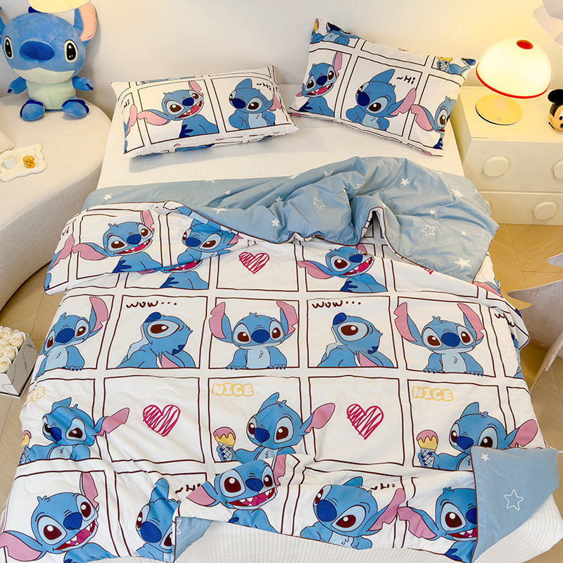 Disney Stitch Blanket Cute Cartoon Thin Comforter Lotso Nap Quilt ...