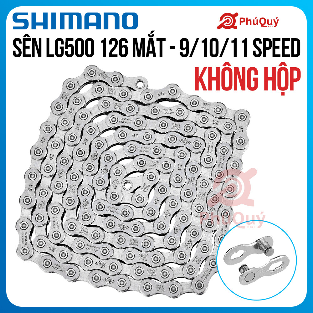 SHIMANO LG500 Chain Without Box 124L For 9/10/11 Speed WITH MASTERLINK ...