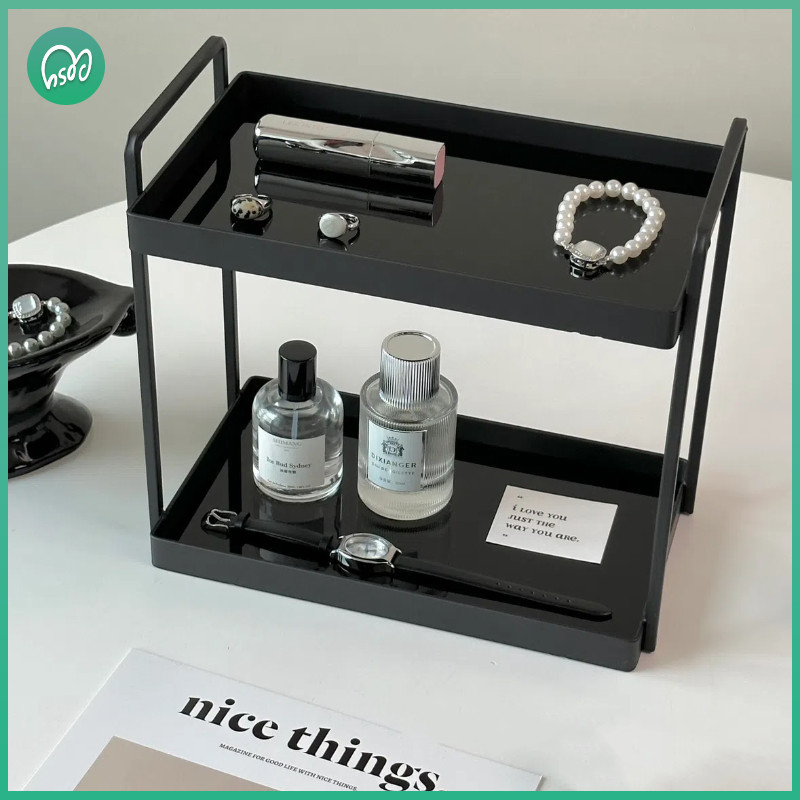 Light luxury 2-layer storage rack Iron | Desktop Organizer storage rack ...