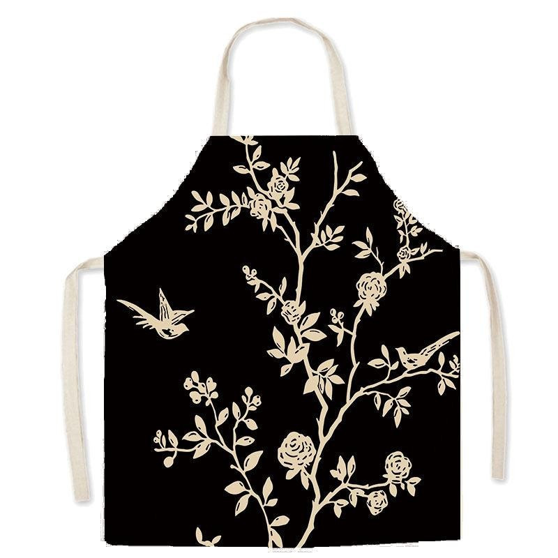 Apron Chinese Style Retro Elegant Floral Pattern for Nail Beauty Salon ...