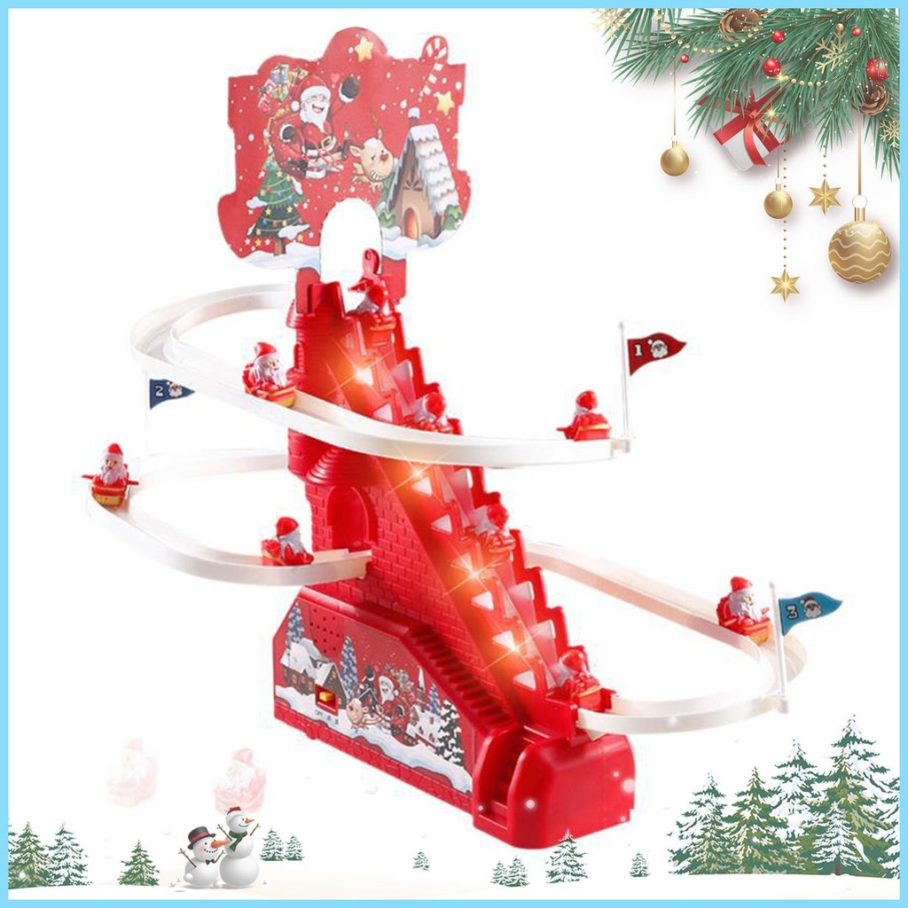 Stair Climbing Track Santa Claus Design Musical Orbit Chasing Race ...