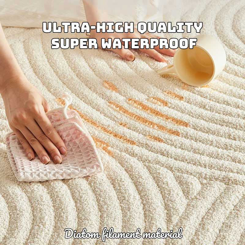 High quality carpet bedroom,Diatom filament material,cream colored 3D ...