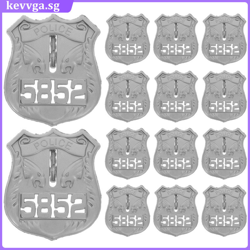 📦 15pcs Pretend Play Police Badge Simulation Police Badge Pin Prop ...