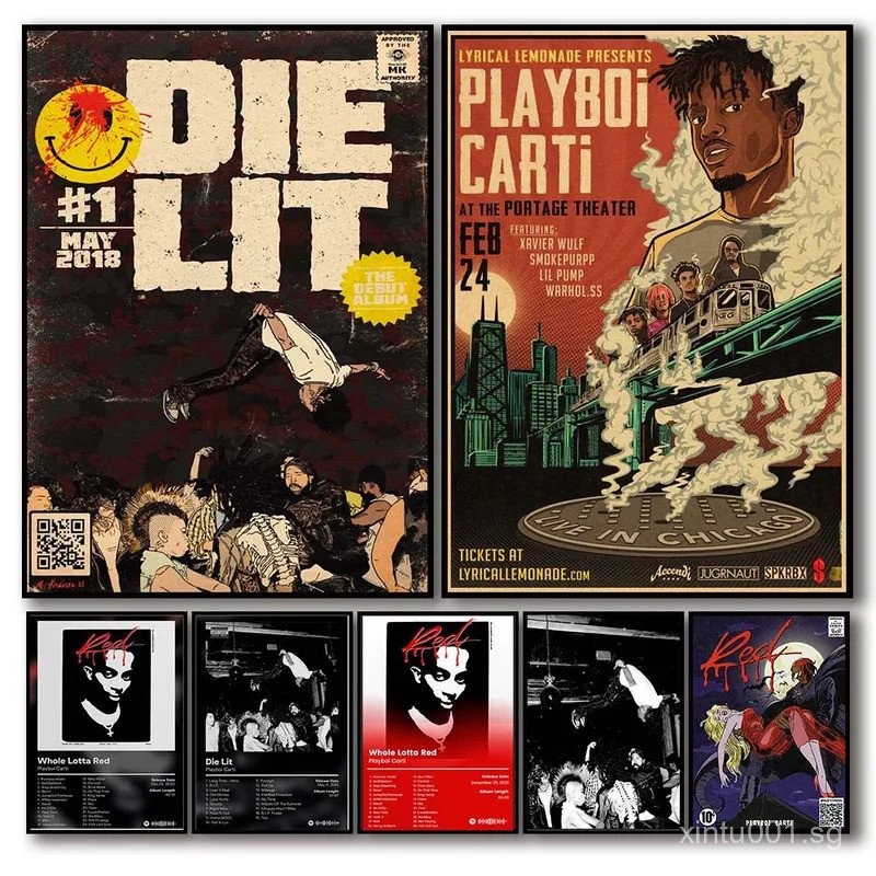 Pop Rapper Playboi Carti Comic Poster Aesthetics Music Album Die Lit ...