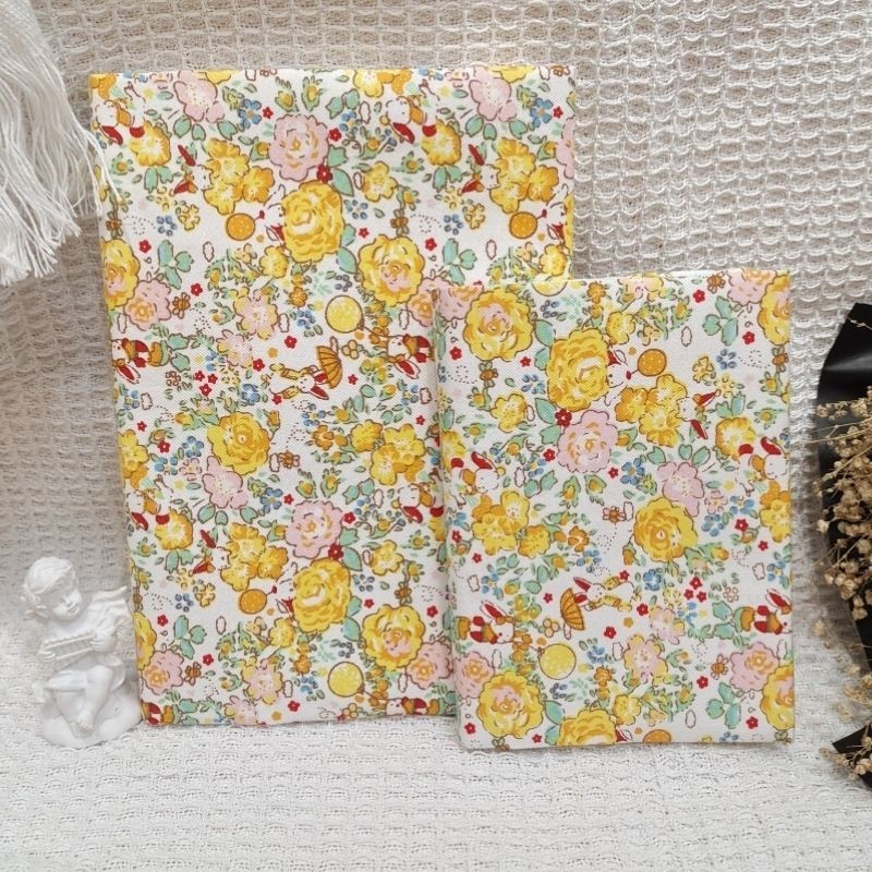 Cute Rabbit Fabric Book Cover A5 A6 Handheld Ledger Handmade Book Cover ...