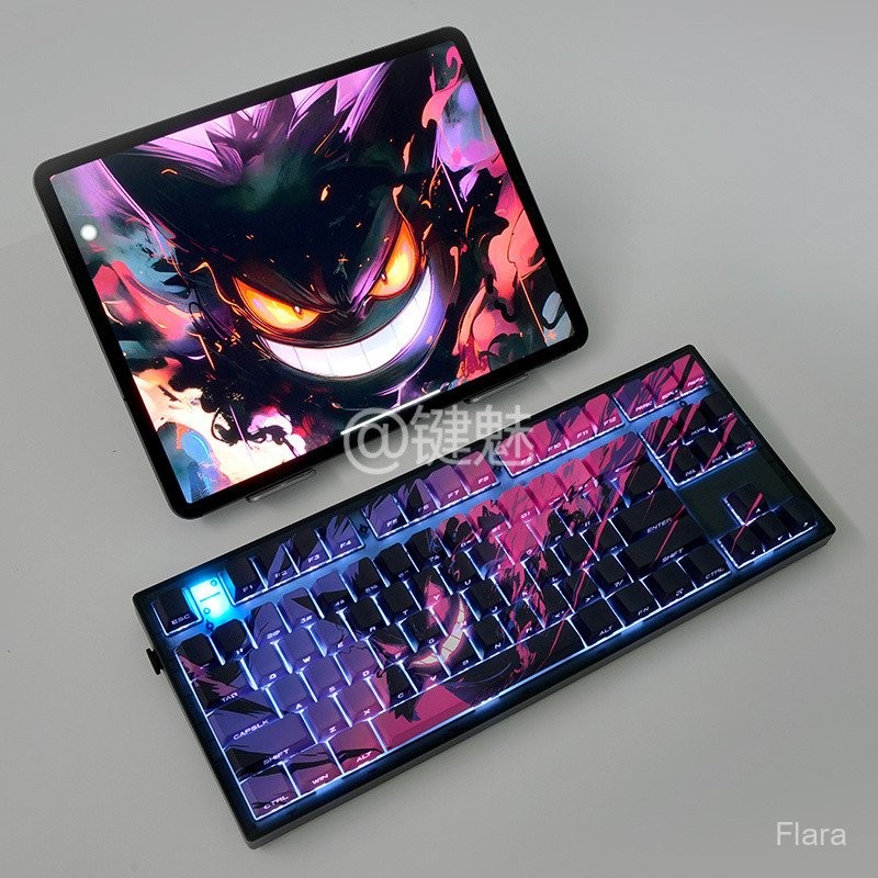 Shimmer Gengar Key Cap Side Engraved Light Transmission PBT Adaptation ...