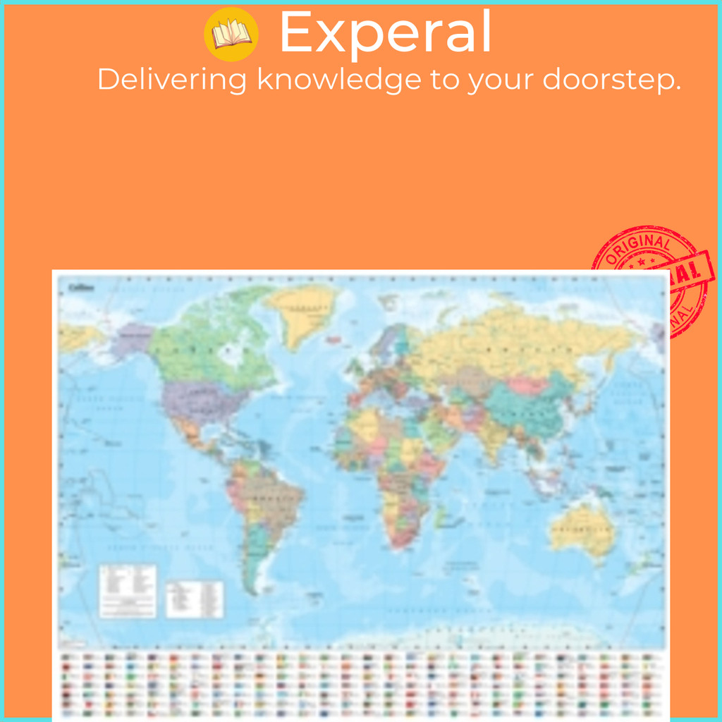 Collins World Wall Laminated Map by Collins Maps (UK edition, paperback ...