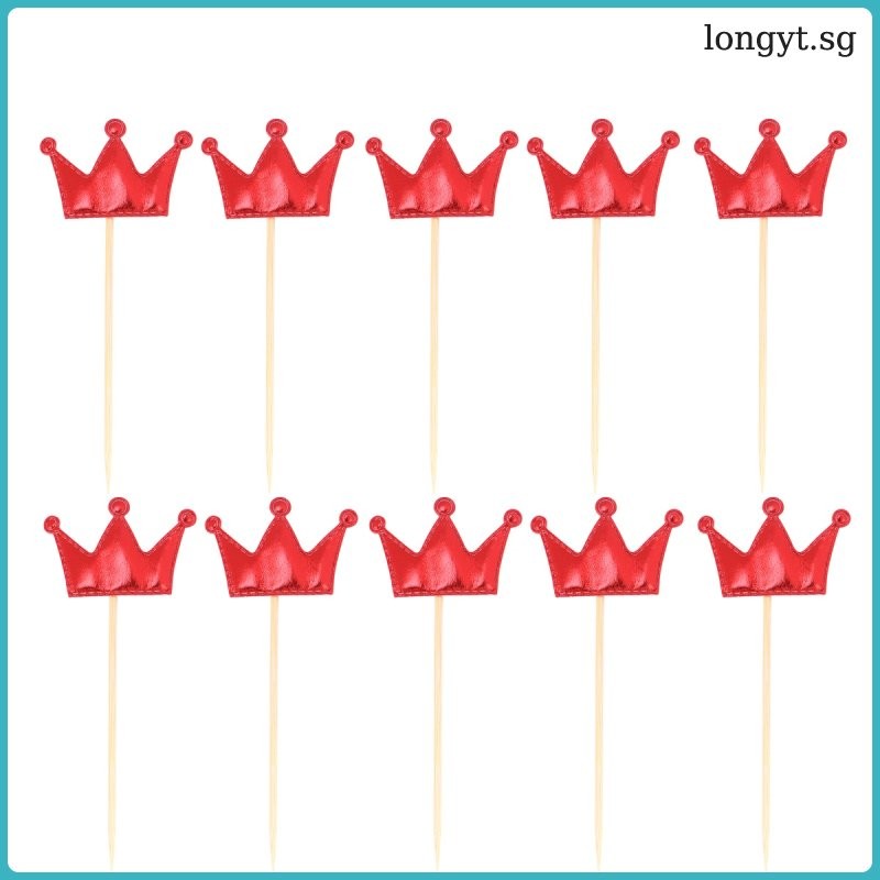Decorations Wedding Food Crown Cake Picks Cupcake Topper longyt ...