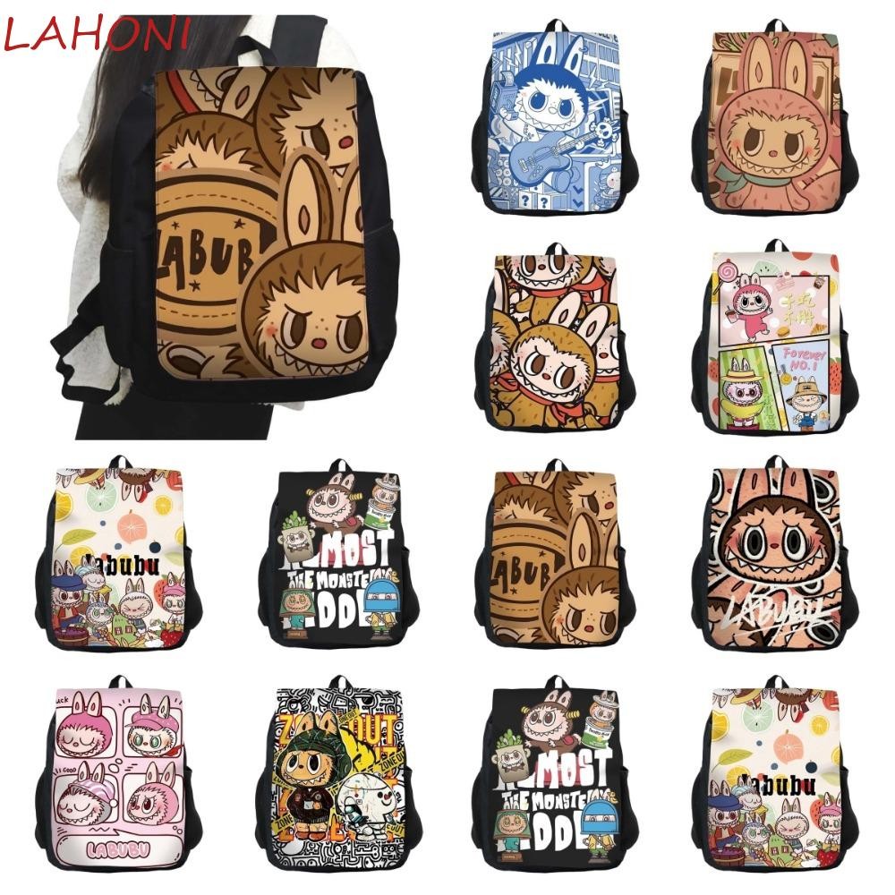 CURTES Labubu Backpack, Korean Style Large Capacity Cartoon School Bag ...