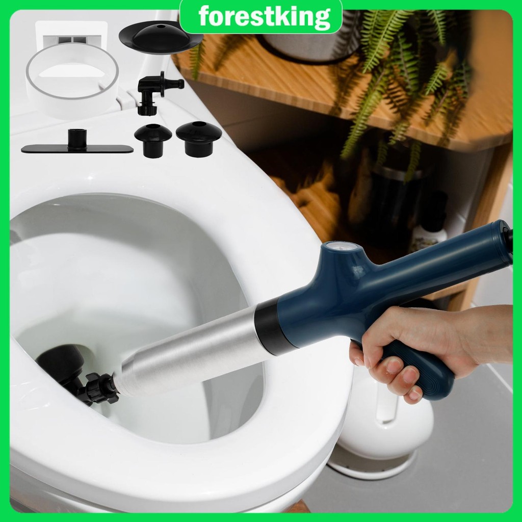 Toilet Plunger Kit Drain Clog Remover High Pressure Air Toilet Plunger ...