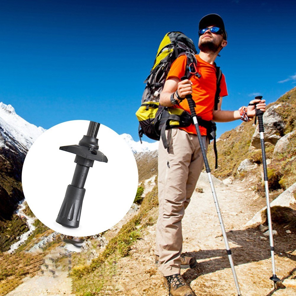 【HEPA】 4 Reinforced Rubber Tip End Cap Hammers Trekking Pole Hiking ...