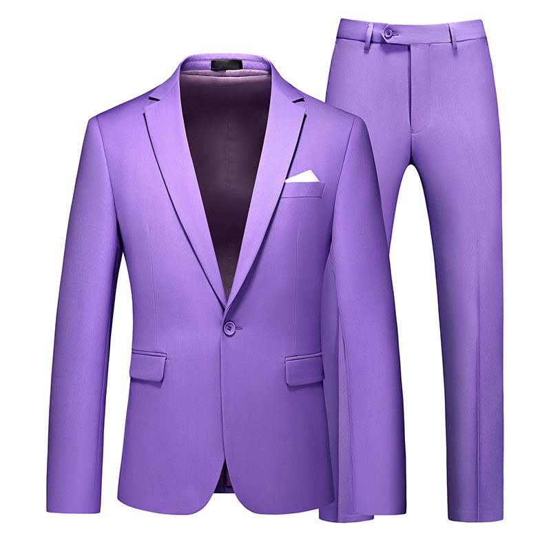 Red Formal Suit 2 Piece Sets for Men Wedding Party Dress Coat and Pants ...