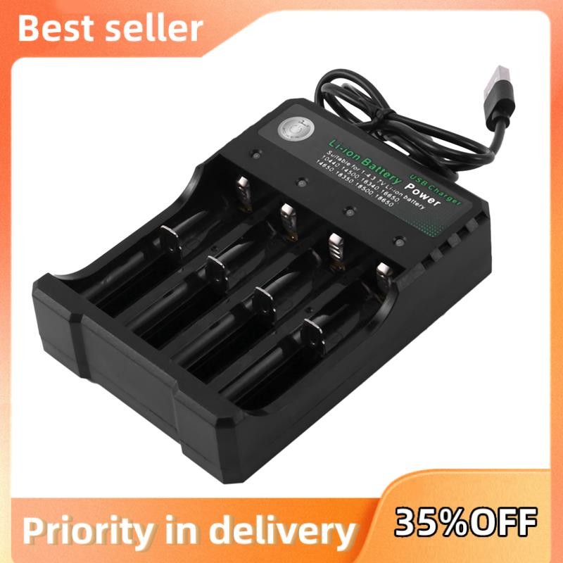 Rechargeable 4-Slot Battery Charger Li-Ion Usb Smart Fast Charger For ...