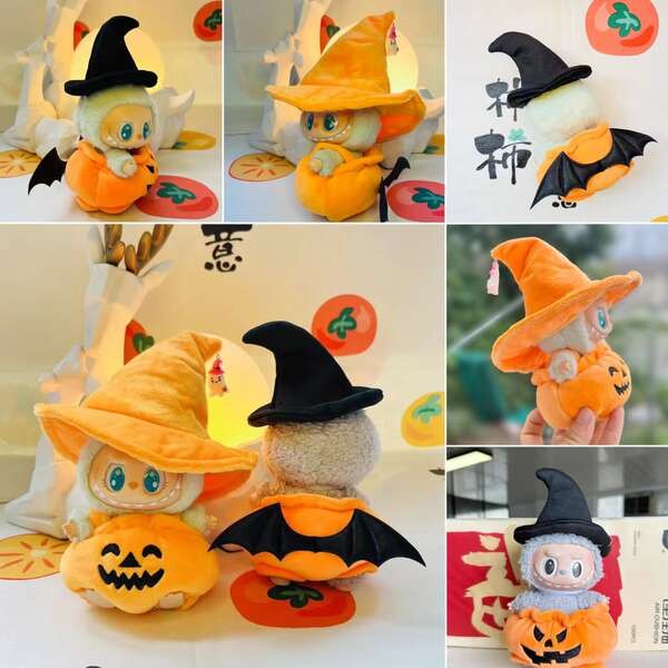 paper doll dress up labubu clothes Labu Halloween Pond Gel Season Doll ...