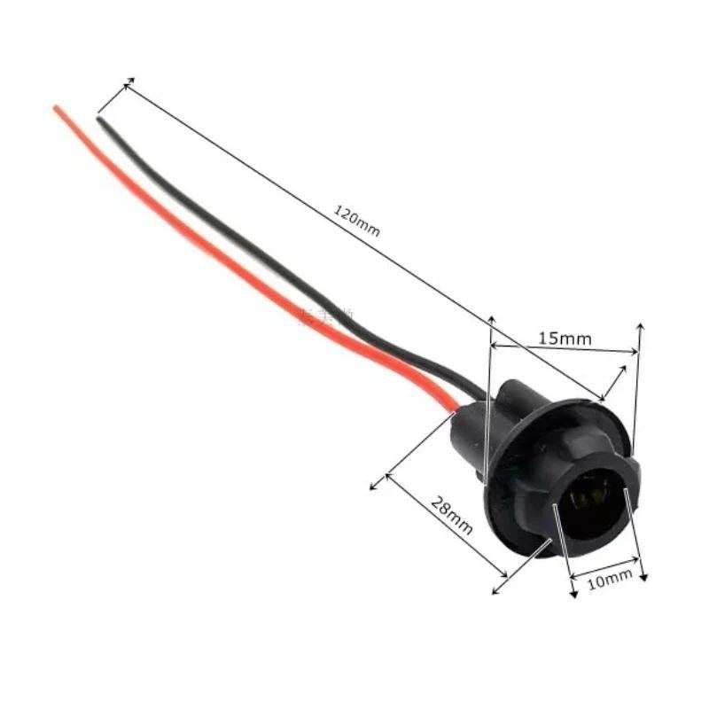 RONXMOR 1PC Motorcycle T10 Auto Car Socket Connector Extension DC 0V ...
