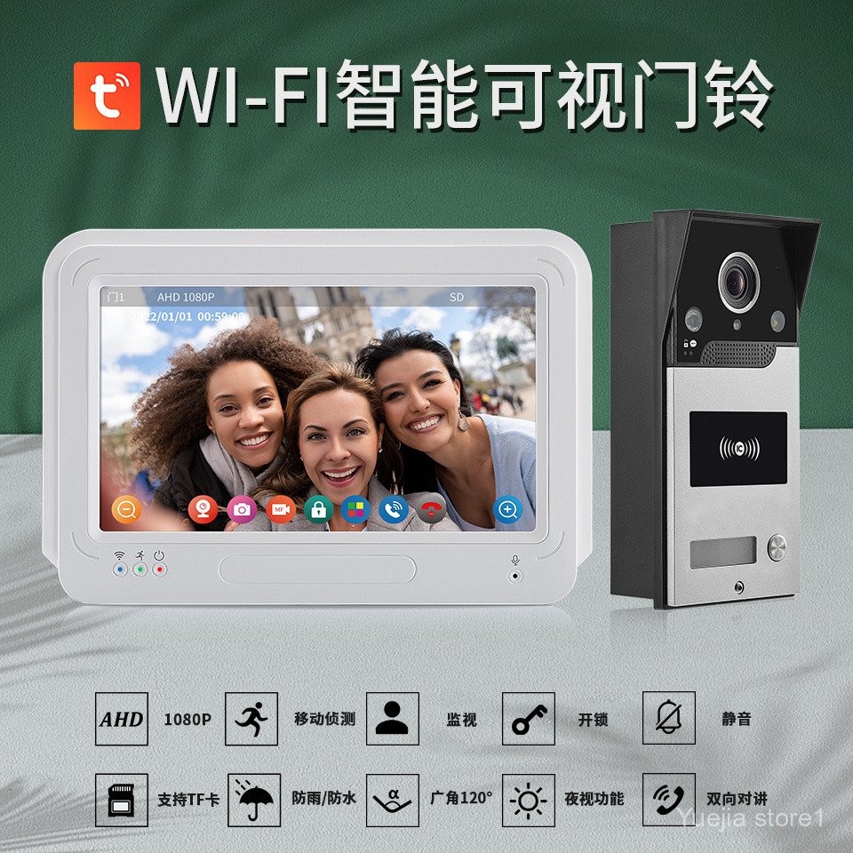 Graffiti Doorbell1080P HD Visual Intercom System WiFi Intelligent ...