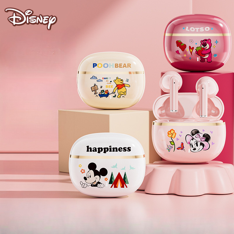 Disney J08B Wireless Bluetooth 5.4 Earphones Winnie The Pooh Mickey ...