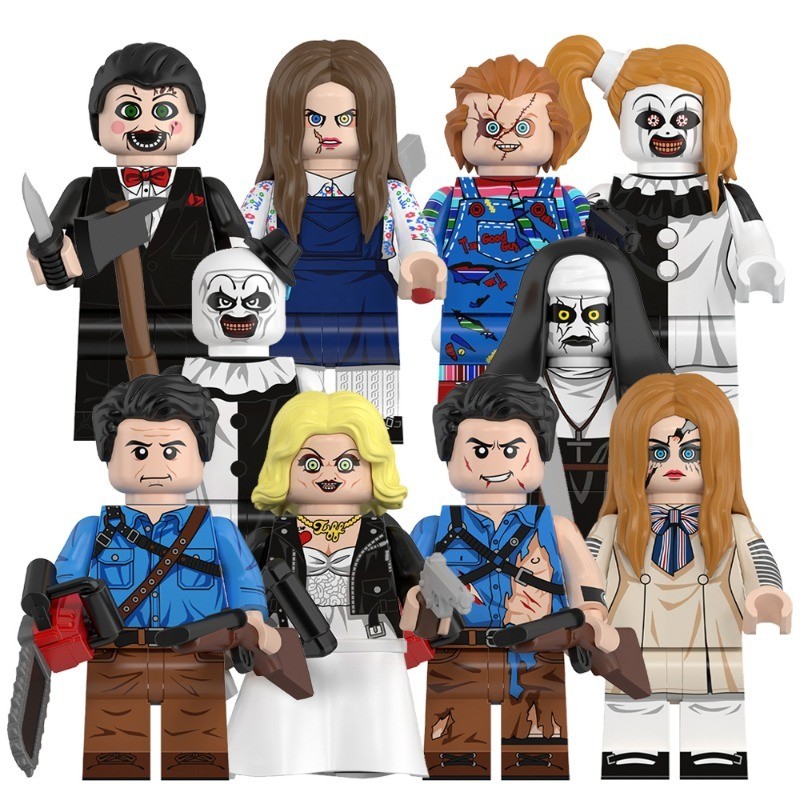 Chucky Bride of Chucky M3gan The Nun Ash Terrifier Dead Silence Horror ...