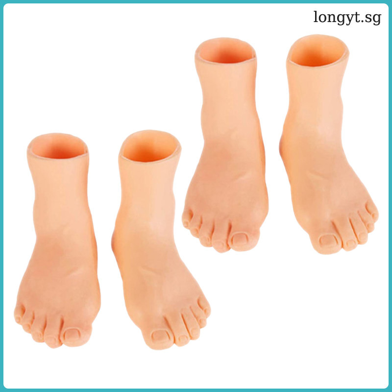 4pcs Finger Feet Puppet Rubber Foot Shaped Finger Puppets Funny Mini ...
