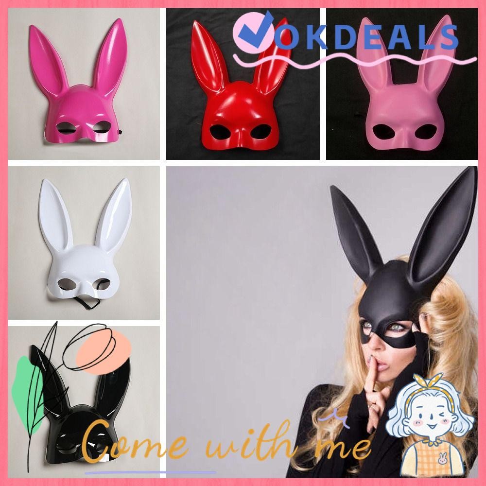 OKDEAL Bunny , Sexy Rabbit Ears Face Long, Alluring Anime Masquerade ...
