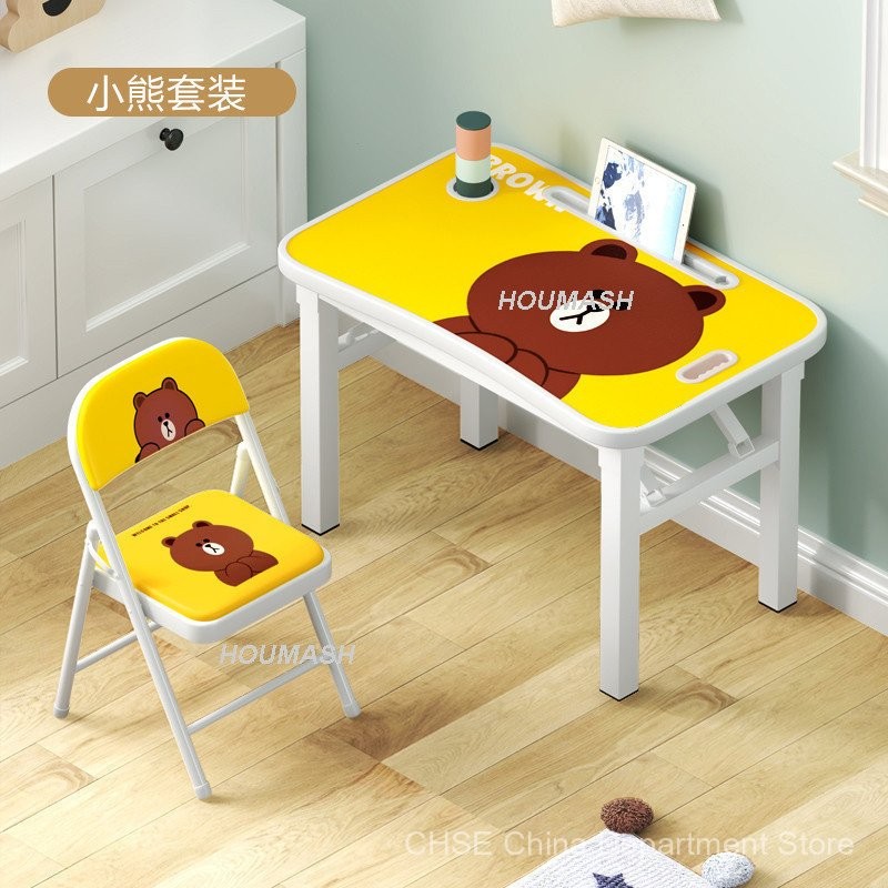 Foldable Table Children Study Desk And Chair Set Study Table For Kids ...