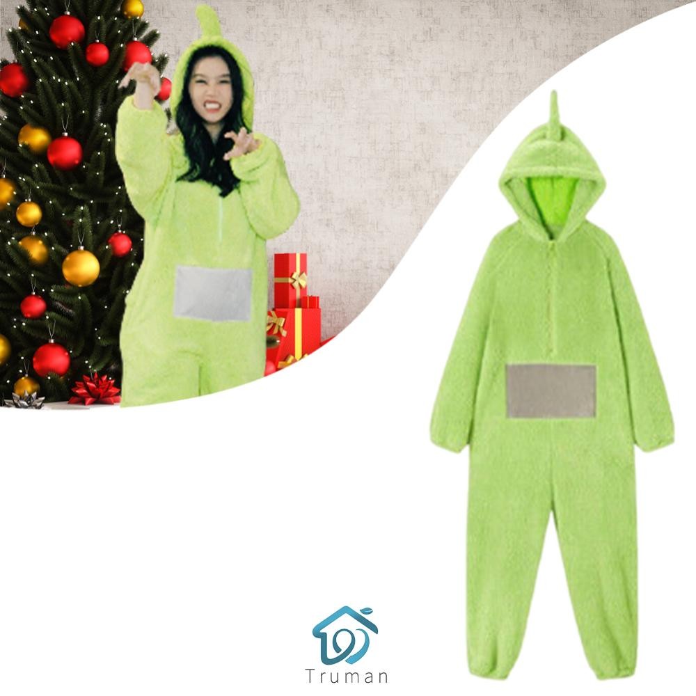 Adults Teletubbies Costume Disi Onesis Lala Cosplay Jumpsuit Pajama ...