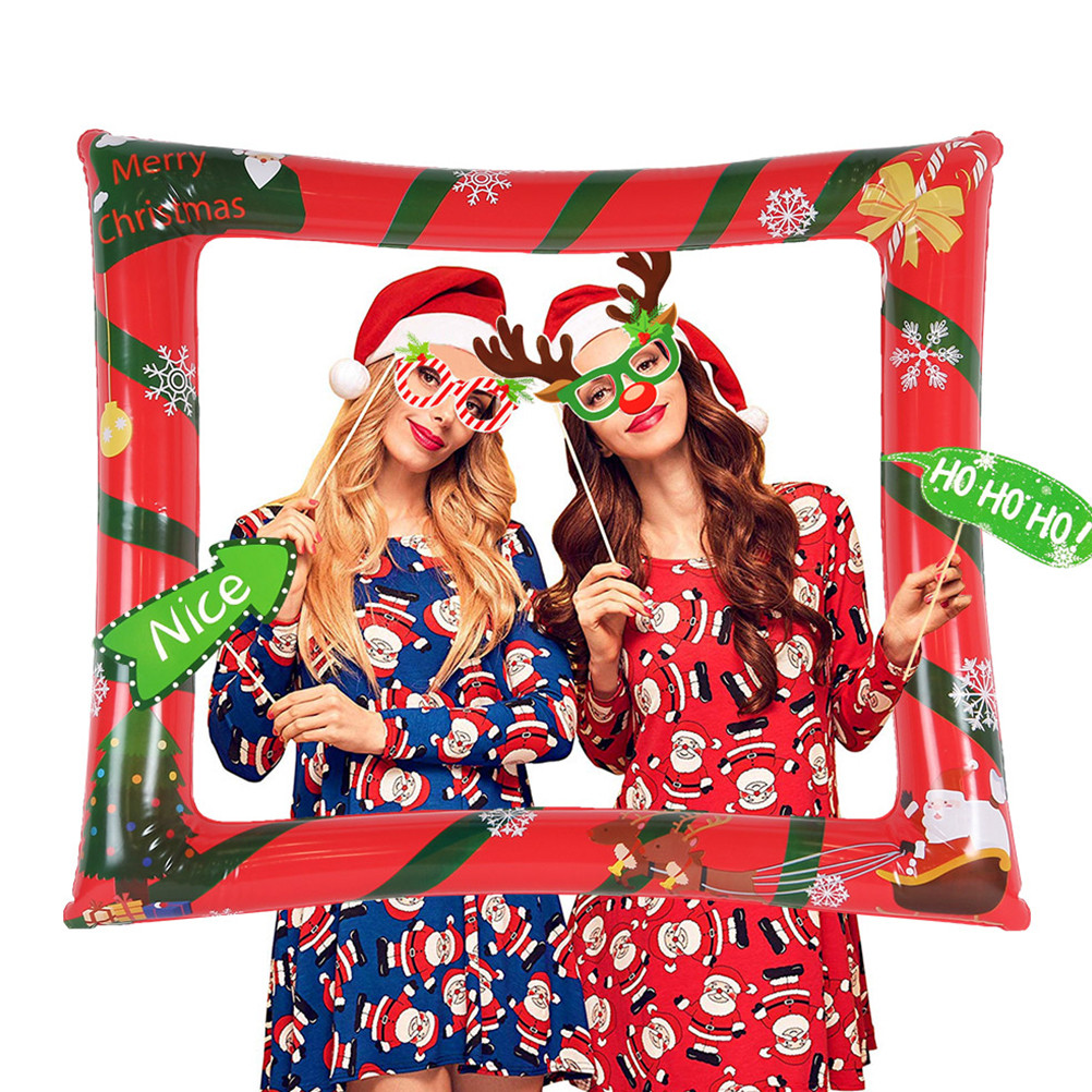 Merry Christmas Photo Frame Inflatable Photo Booth Prop Balloons ...