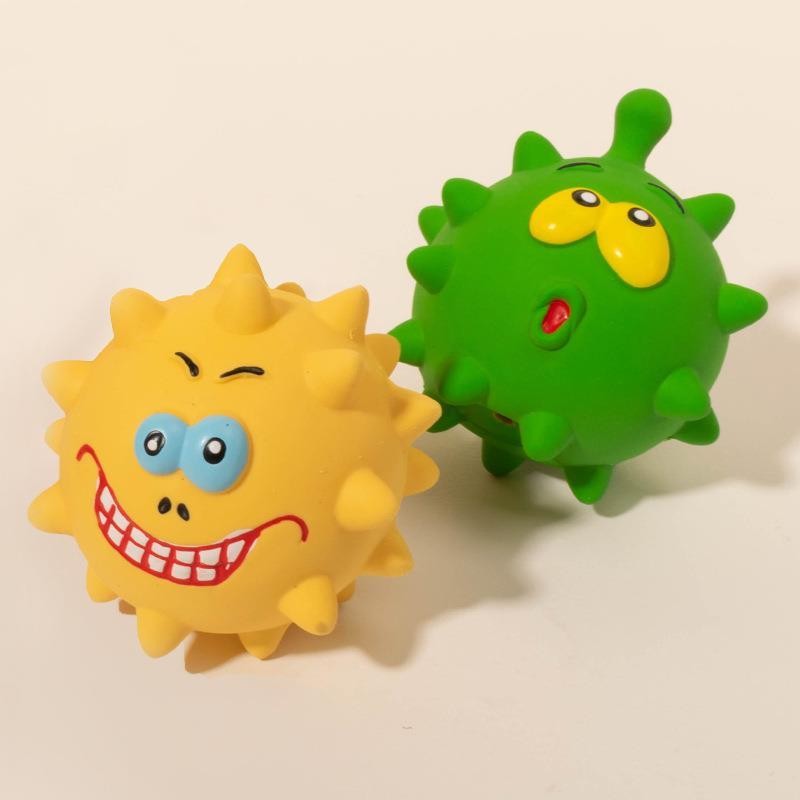 Pet Latex Toy Latex Voice Expression Face Stab Ball Puppy Molar Teeth ...
