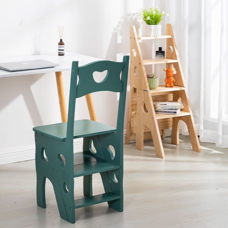 Solid wood ladder chair Household multi-functional ladder chair Dual ...