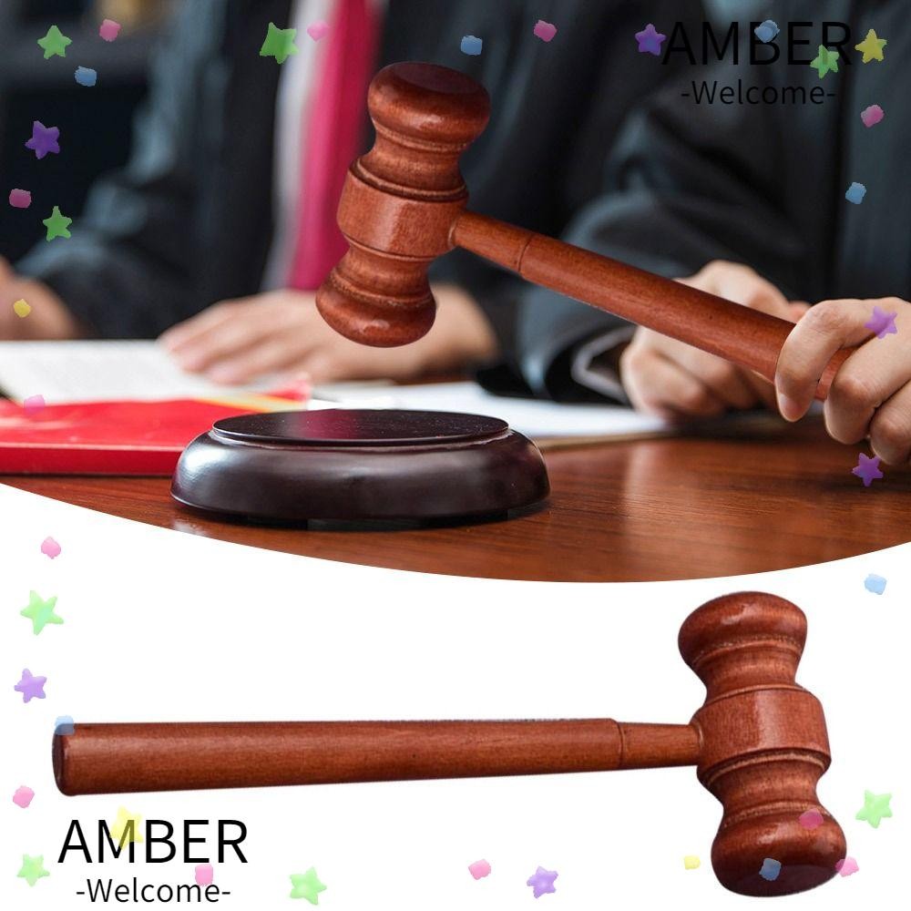 AMBER Wood Gavel Hammer, Handcrafted Delicate Sound Block Wooden Judge ...