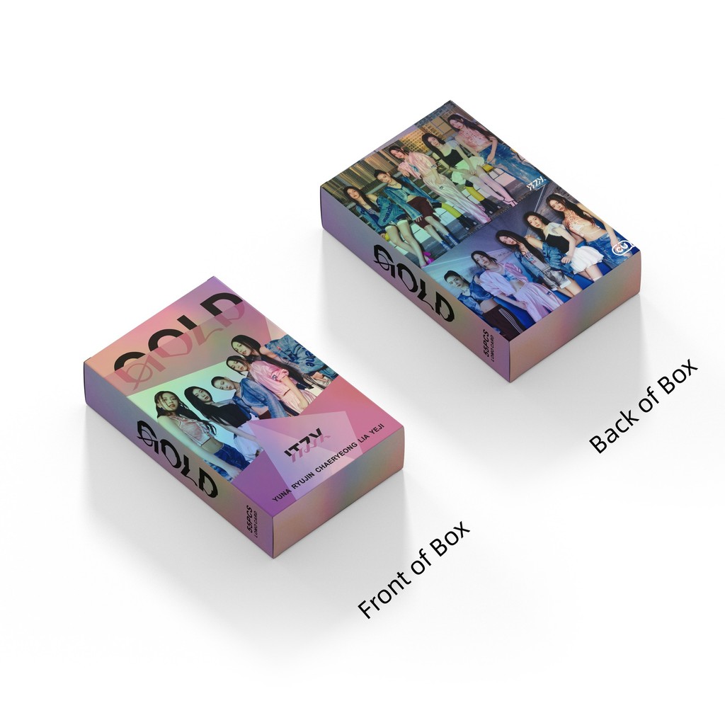 50-55pcs ITZY GOLD Hologram Laser LOMO cards BEST FRIENDS FOREVER ...