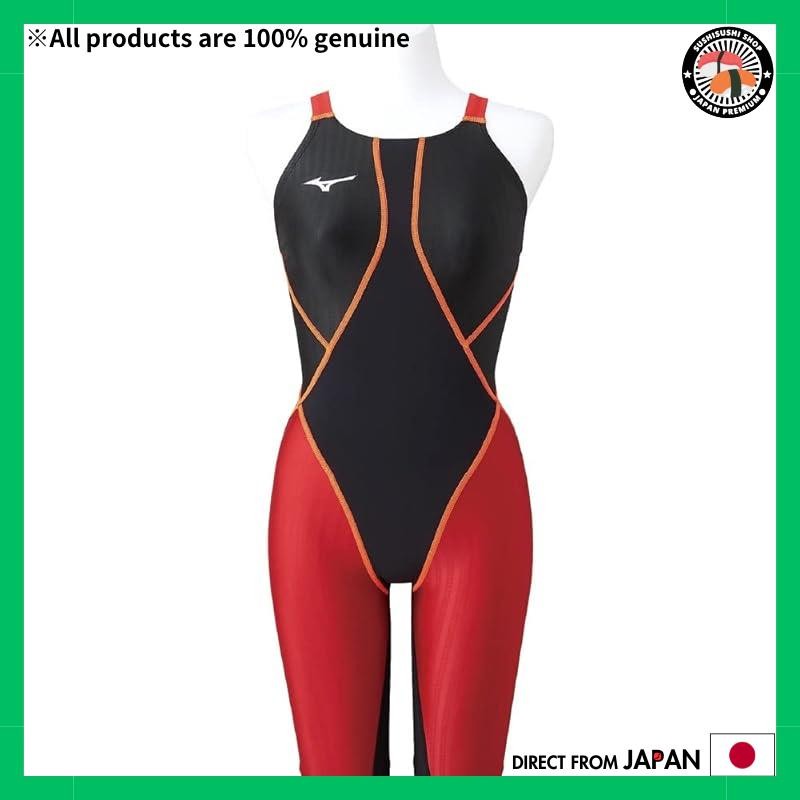 Mizuno One-piece swimsuit N2MGA430 Girls 96: Black x Red 130 Mizuno One ...
