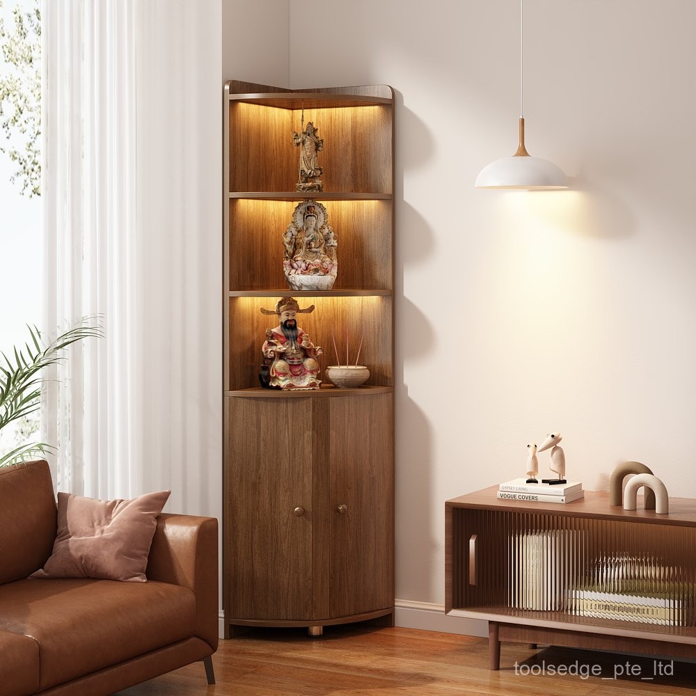 Buddha Niche Altar Buddha Cabinet Shrine Corner Shelf Floor Bookshelf ...