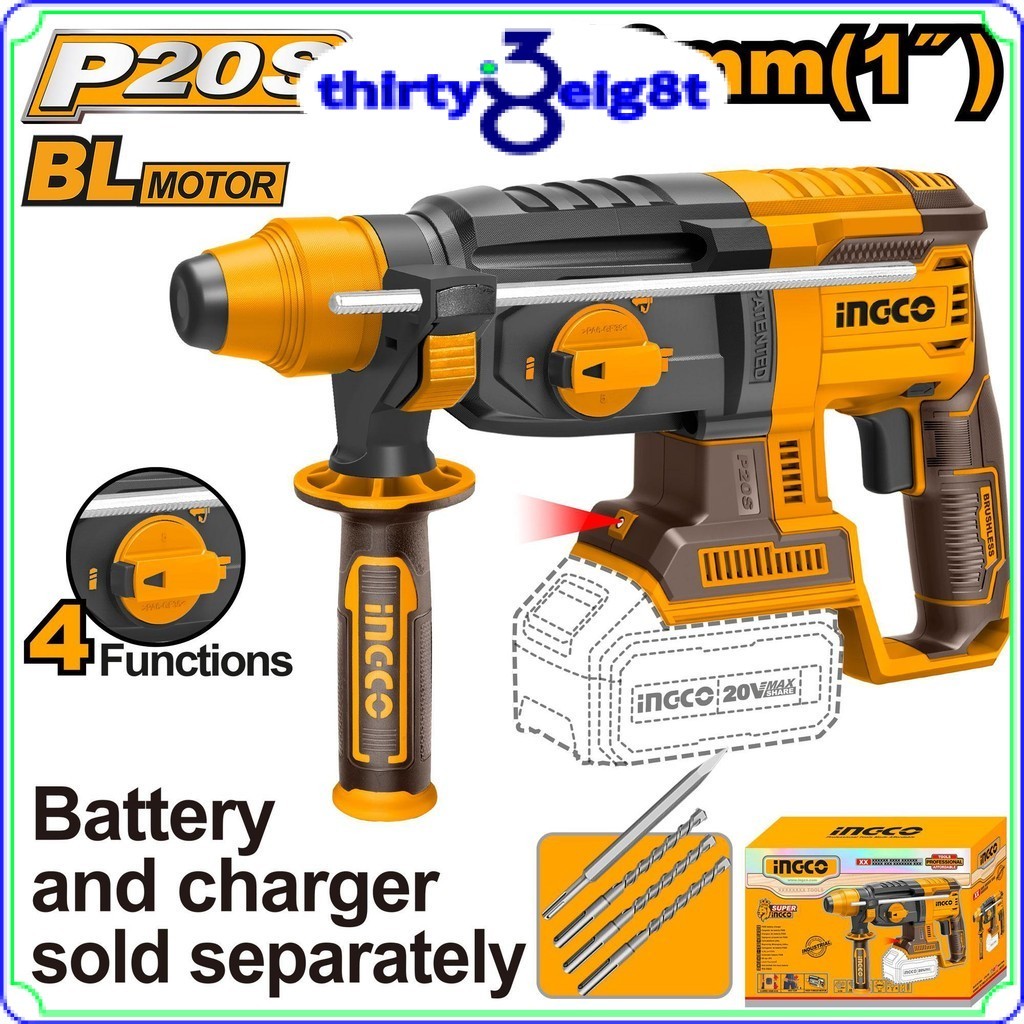 INGCO Cordless rotary hammer CRHLI20228 | Shopee Singapore