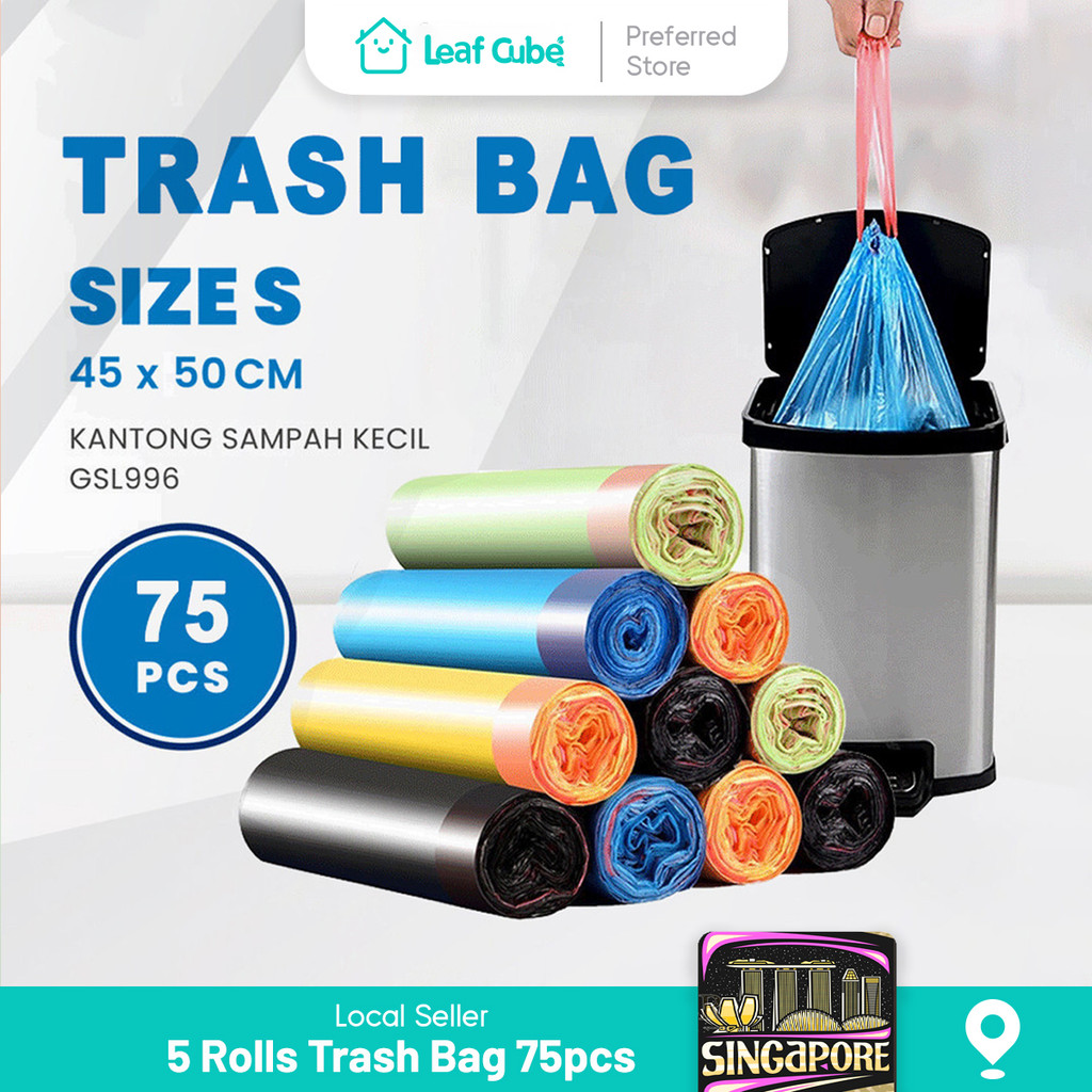 [SG] Drawstring Garbage Bag/ Trash Bag/ Rubbish Bag/ Plastic Bag ...