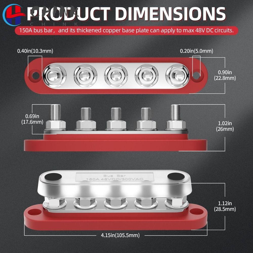 CHINK Automobile busbar, with Cover 150A 48VDC Power Distribution Block ...