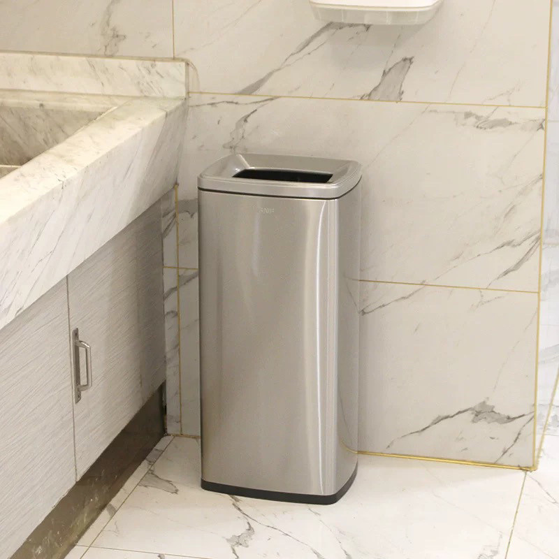 GNF Stainless Steel Commercial Trash Can30L Large Open-Toilet ...