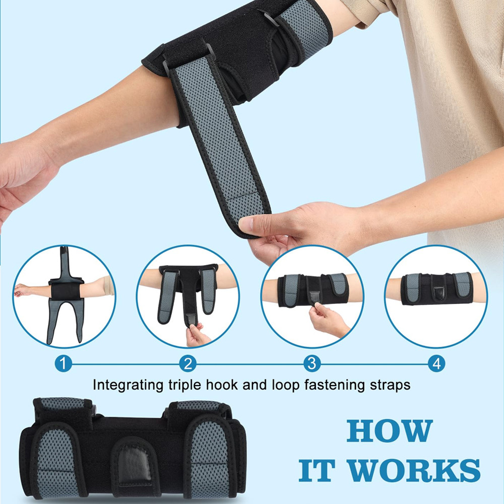 1PCS Elbow Brace, Adjustable Stabilizer with Splint for Ulnar Nerve ...