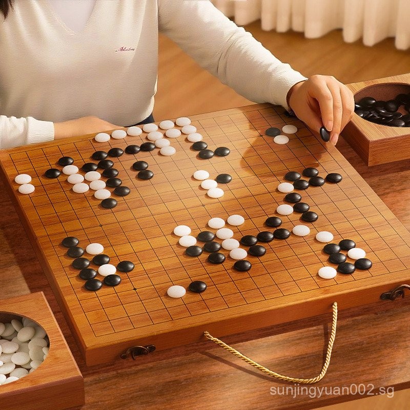 Go Game Board Set for Children Beginners Black and White Gomoku Adults ...